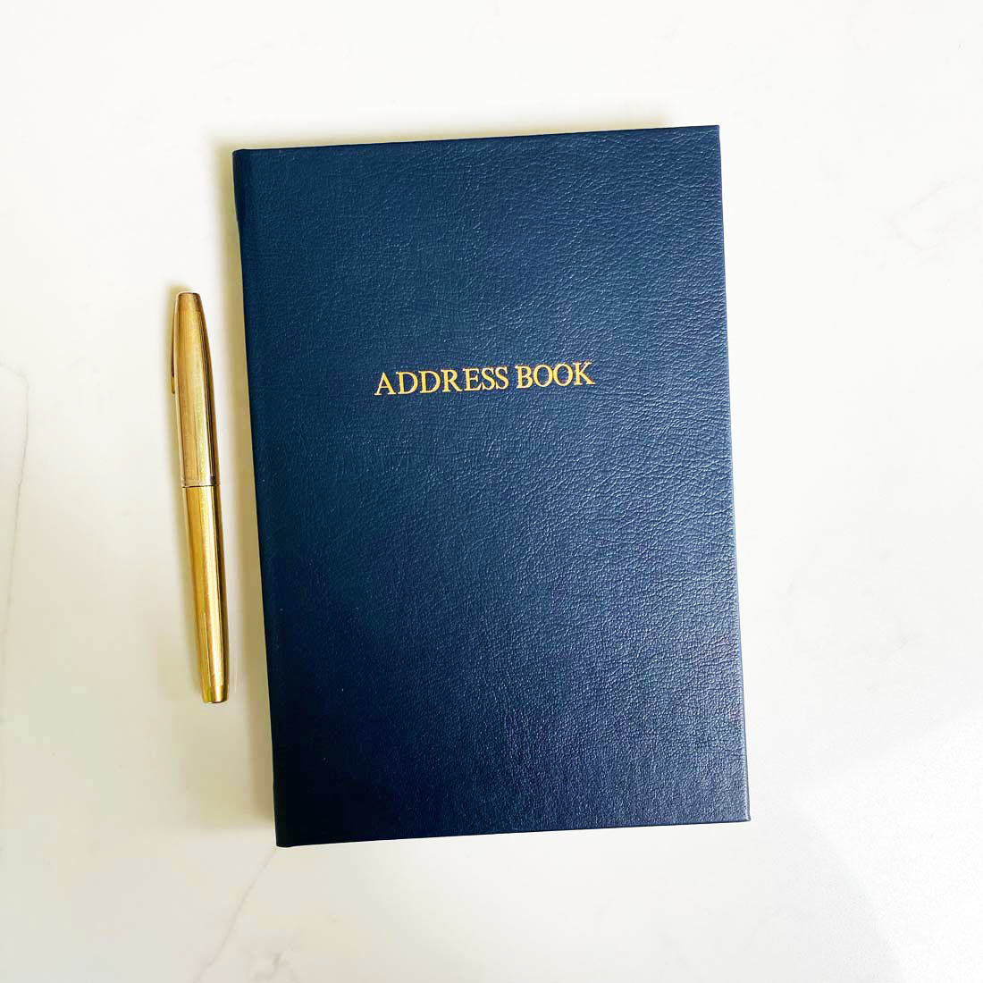 Blue leather Address Book | Pemberly Fox