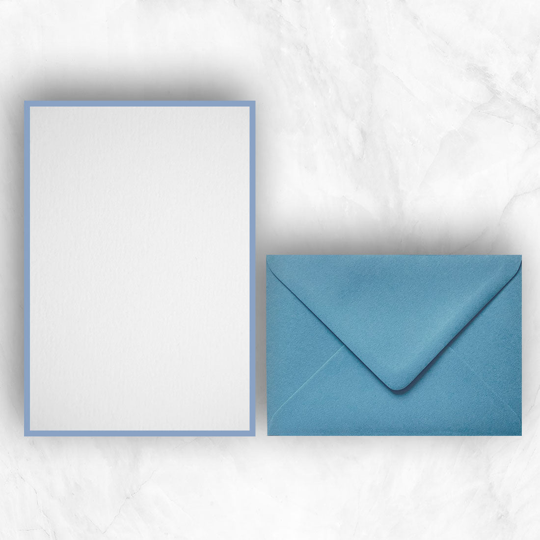 White A5 Writing Paper with New Blue Borders and Envelopes – Pemberly Fox